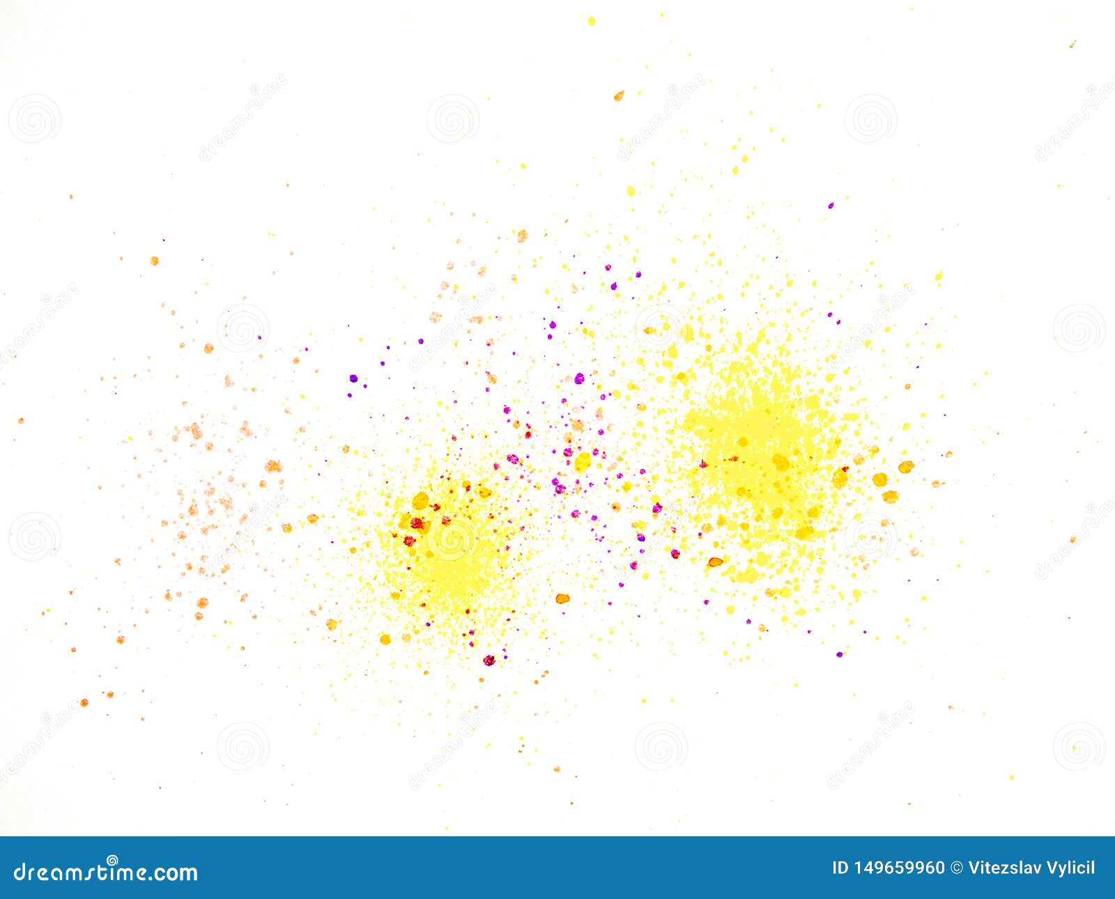 Abstract Blown Ink Splatter on White Paper Stock Photo - Image of blown ...