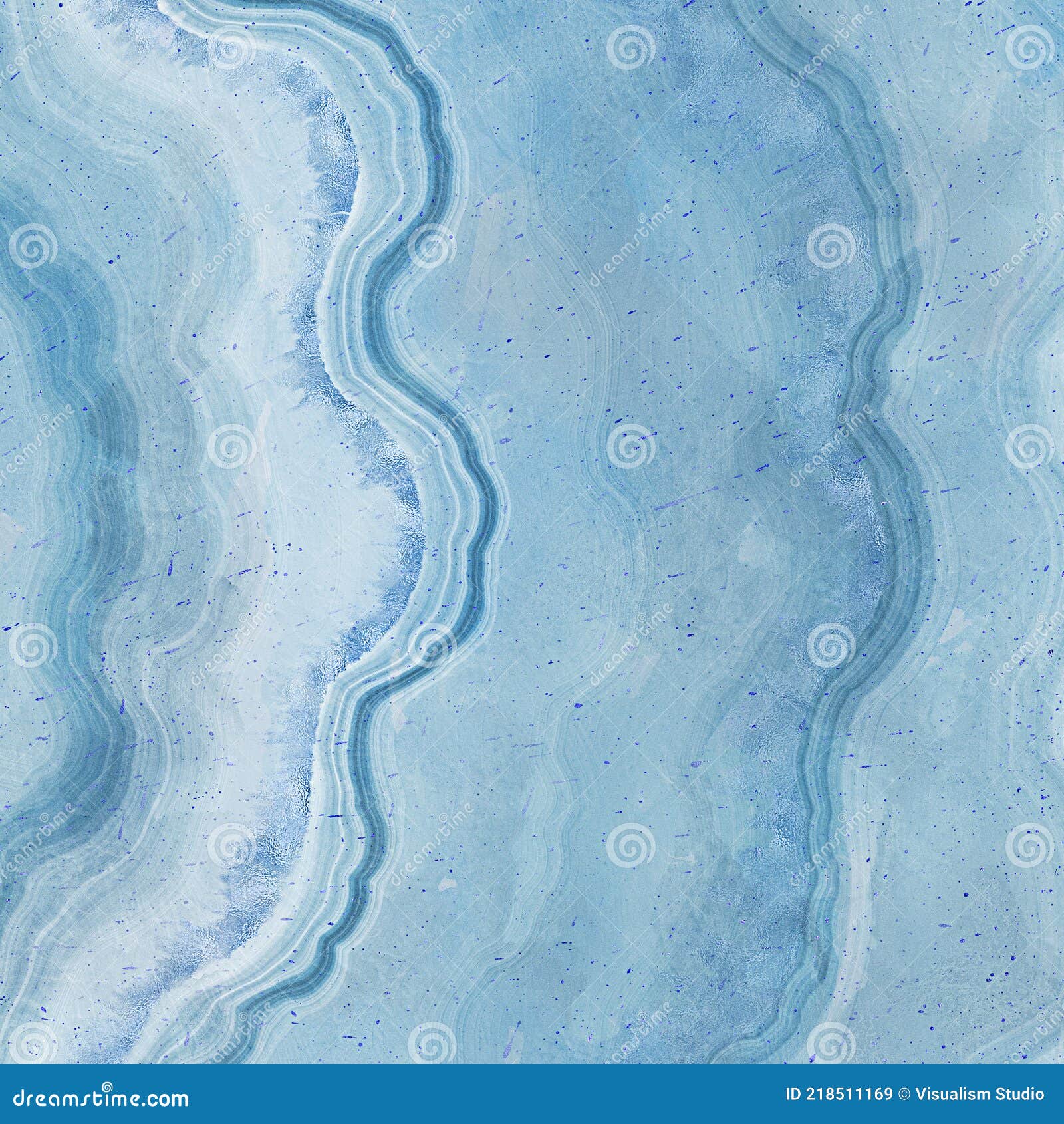 Abstract Blue Agate Marble Texture Decoration with Aqua Tone Fluid ...