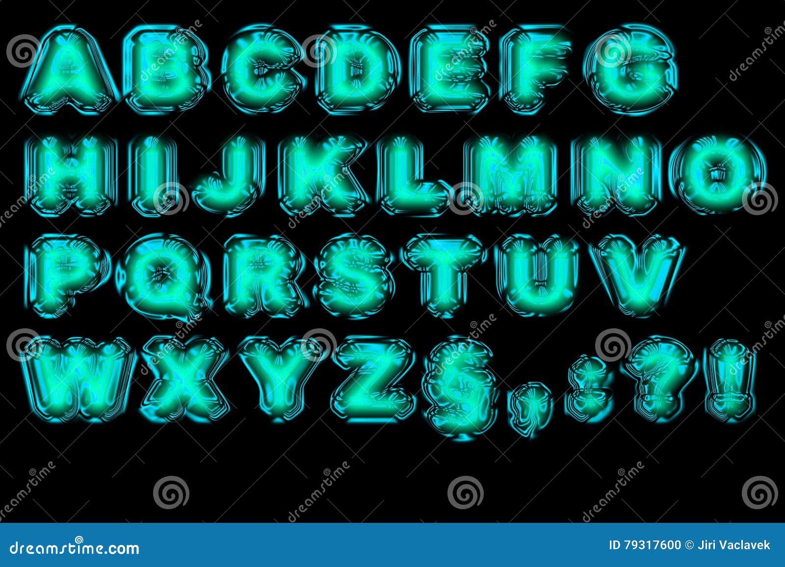 Abstract blue alphabet stock illustration. Illustration of cold - 79317600