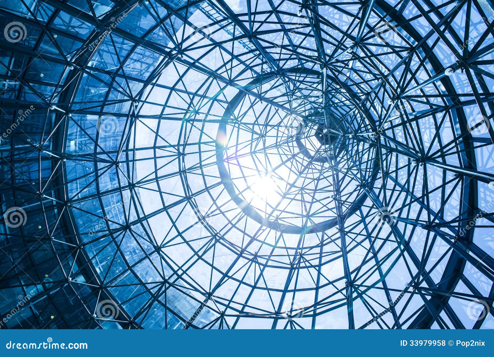 Abstract blue architecture stock photo. Image of cloud - 33979958