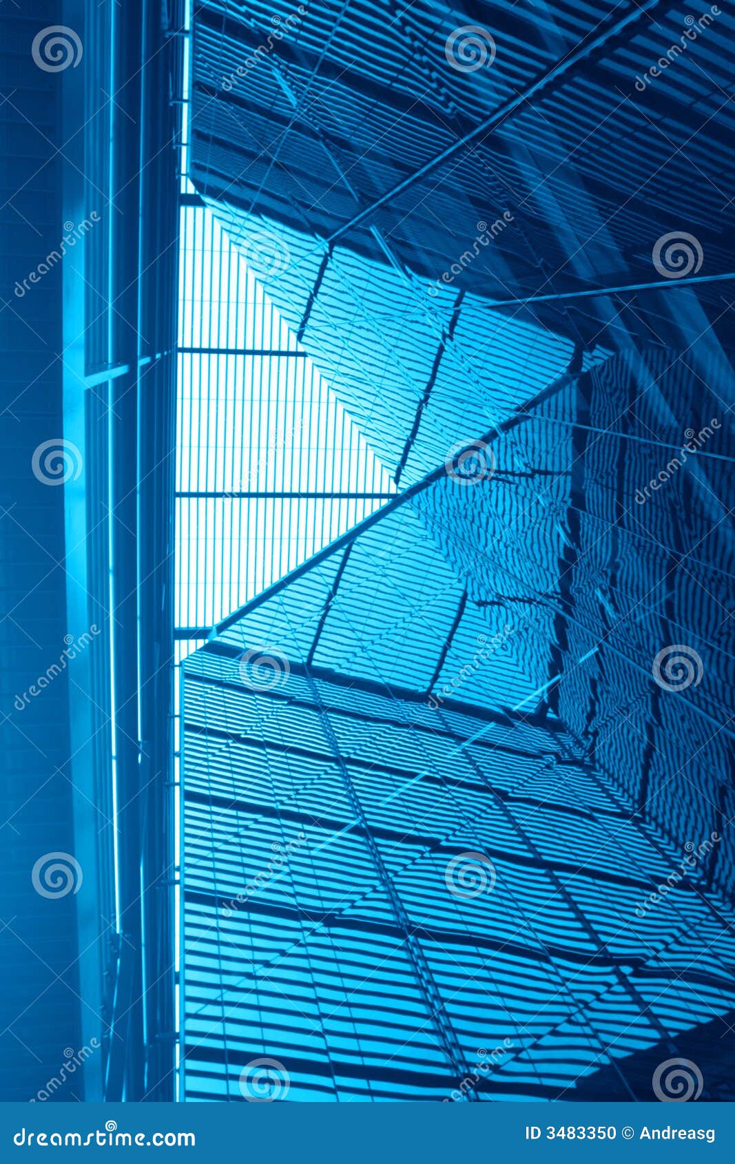 Abstract blue architecture stock photo. Image of geometric - 3483350