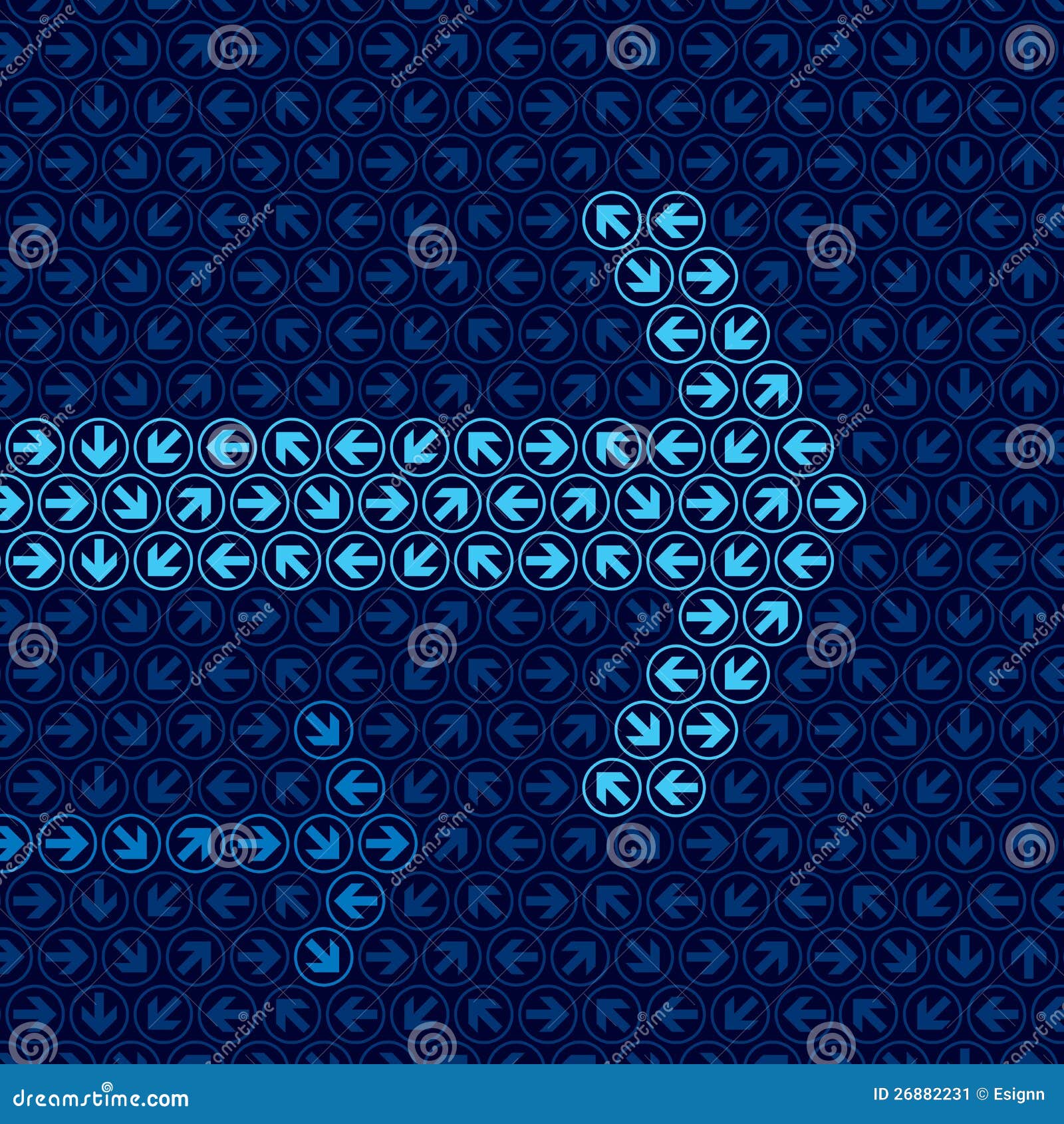 Abstract blue arrow stock vector. Illustration of banner - 26882231