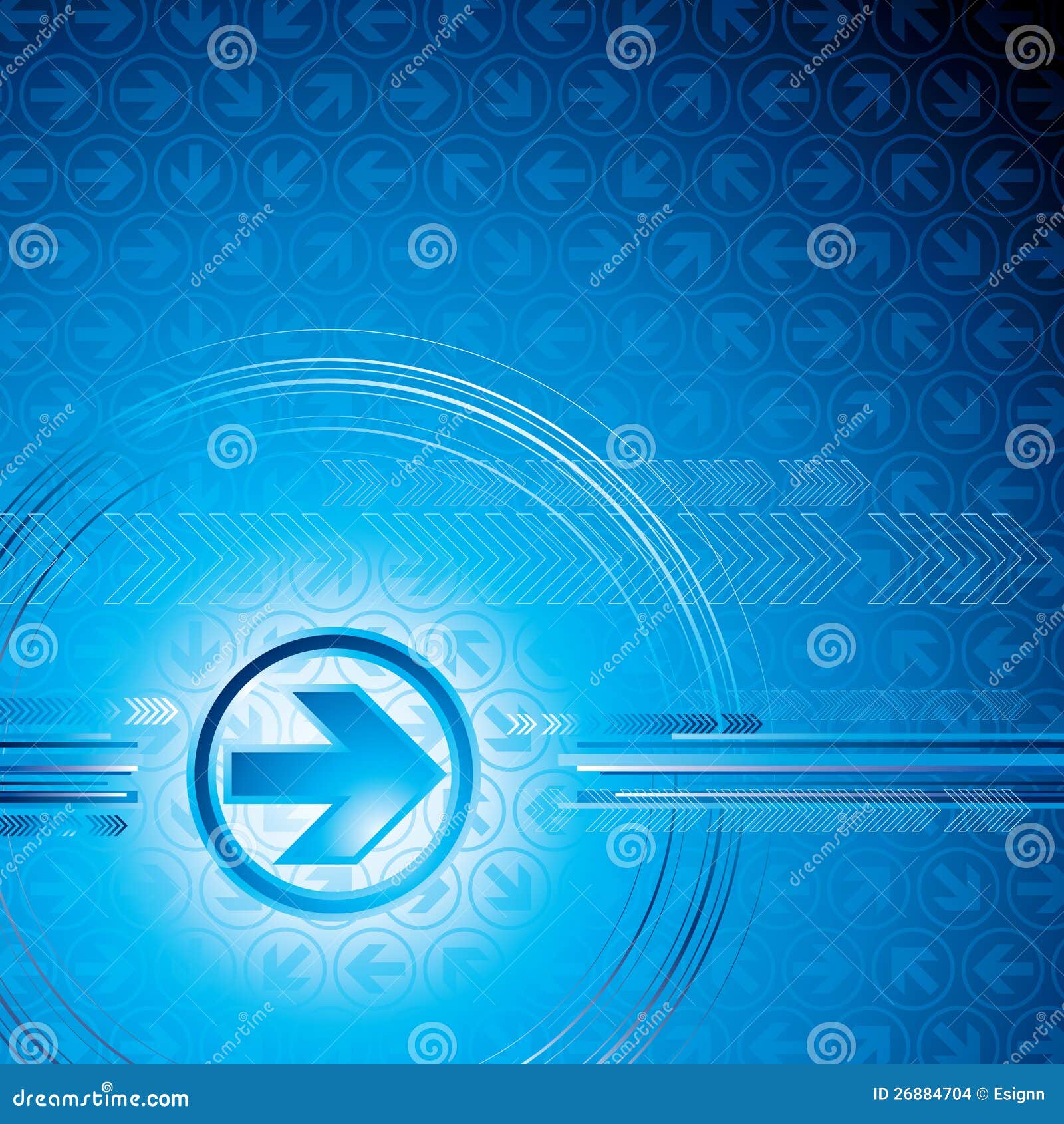 Abstract blue arrow stock vector. Illustration of bright - 26884704