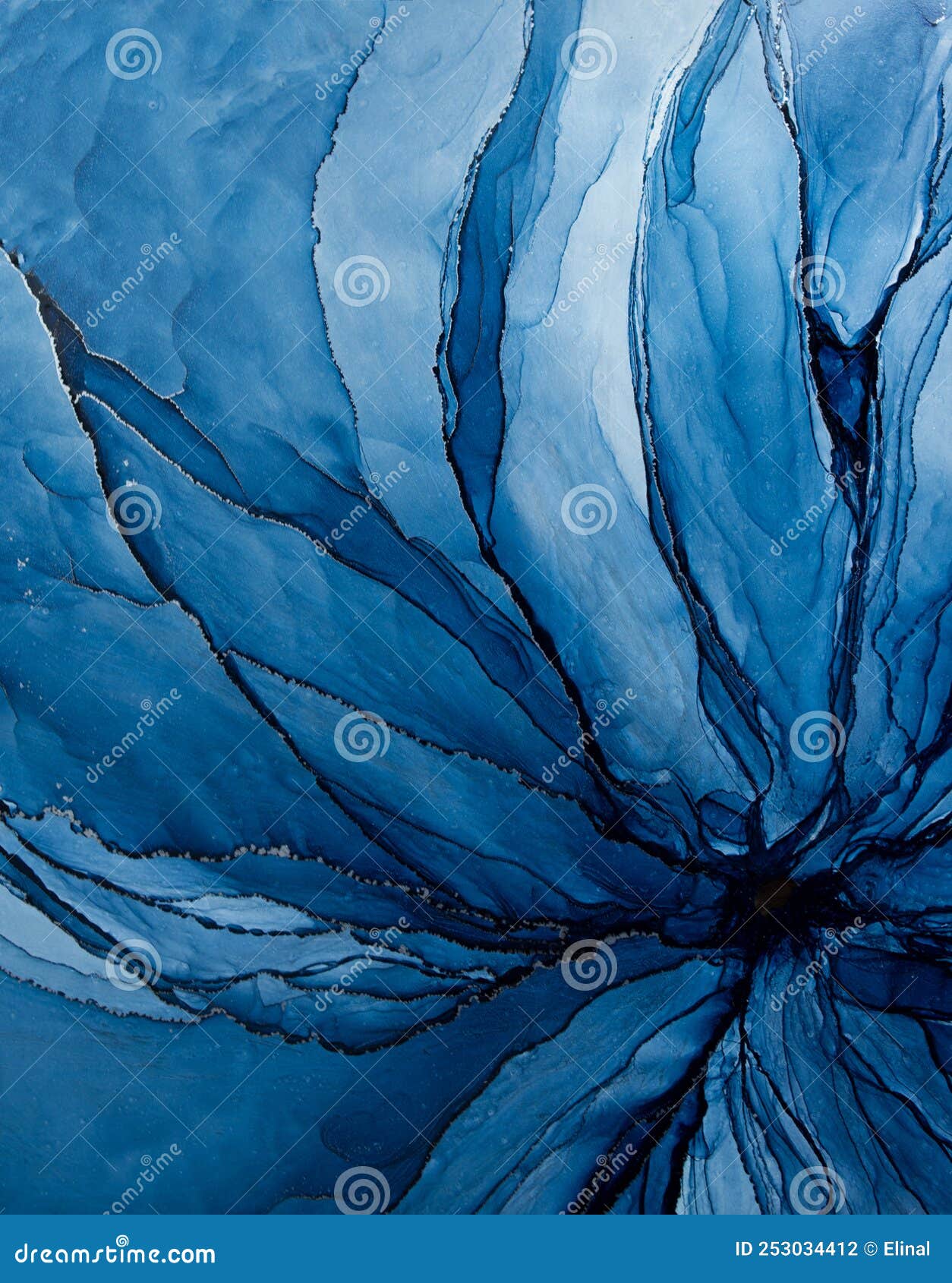 Abstract Blue Art Background, Paint. Waves Stock Photo - Image of ...
