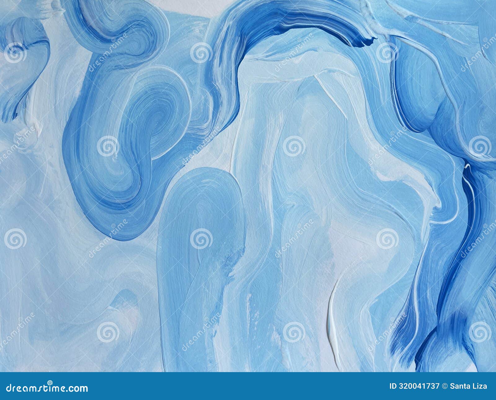 Abstract Blue Art Painting Background. Modern Art. Contemporary Art ...
