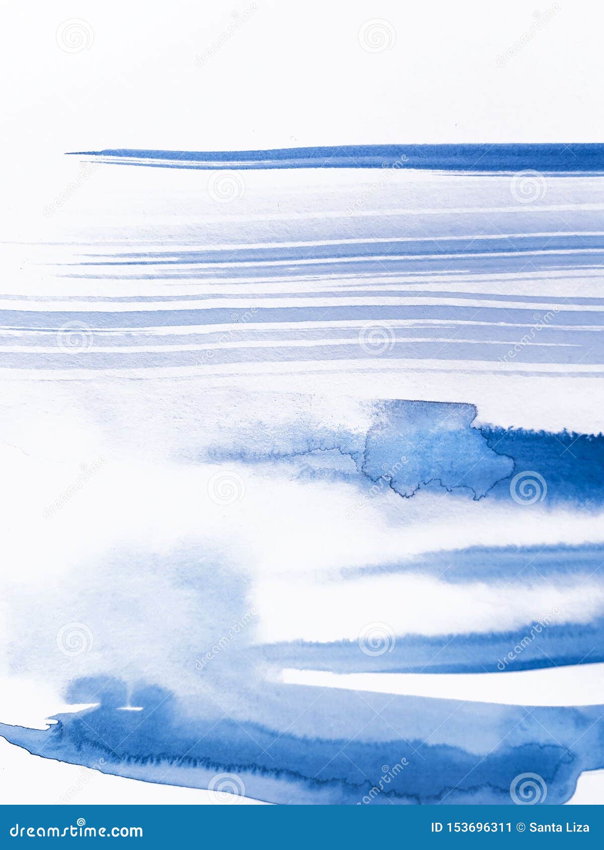 Abstract Blue Art Painting Background Stock Image - Image of elegant ...