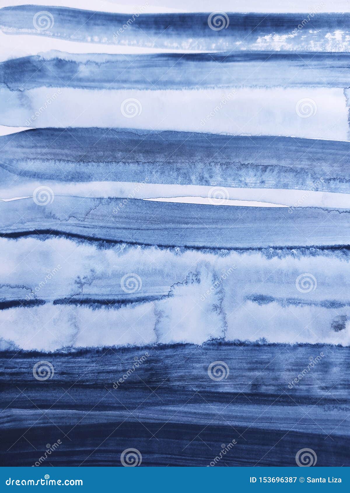 Abstract Blue Art Painting Background Stock Image - Image of dream ...