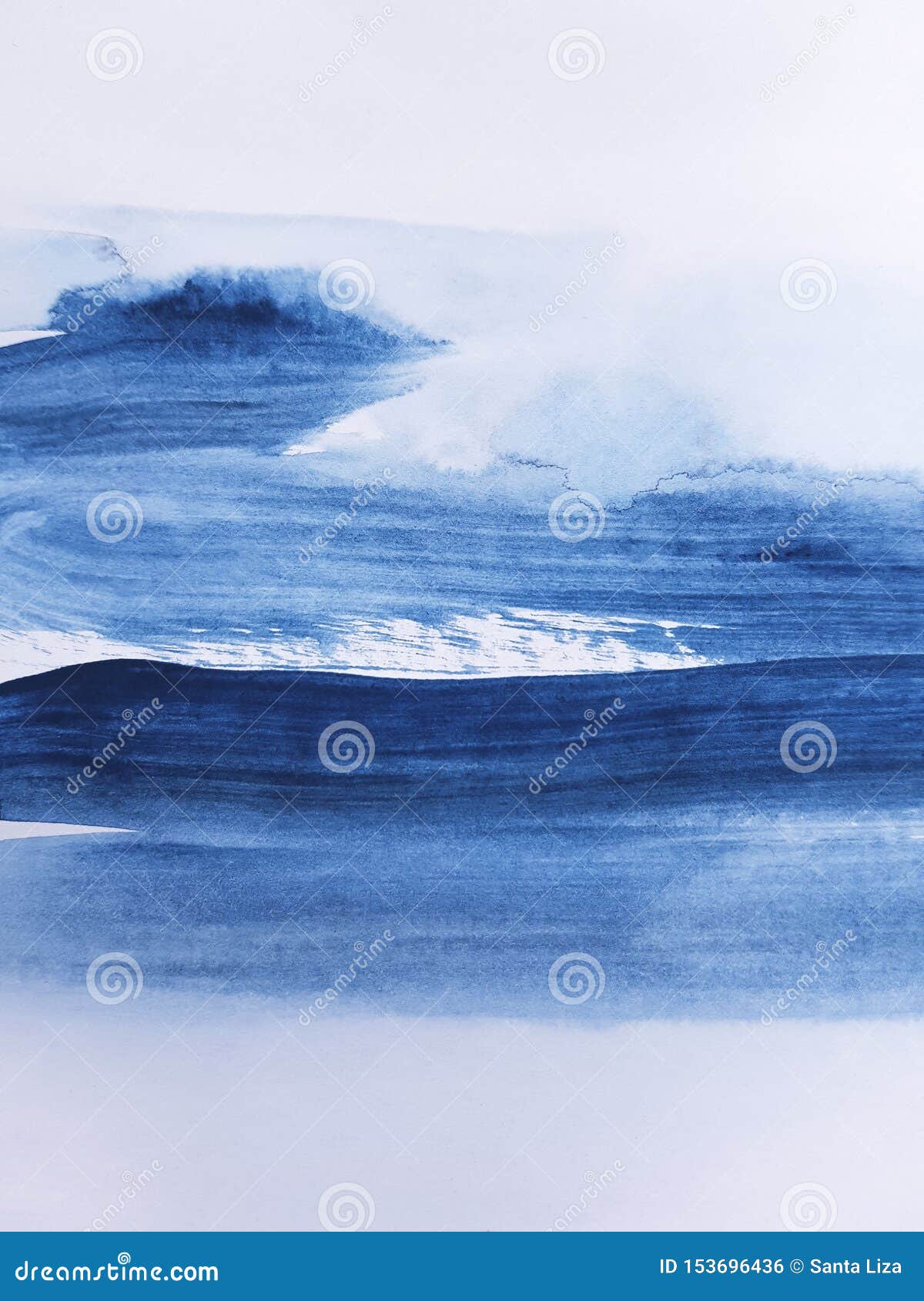 Abstract Blue Art Painting Background Stock Photo - Image of artistic ...