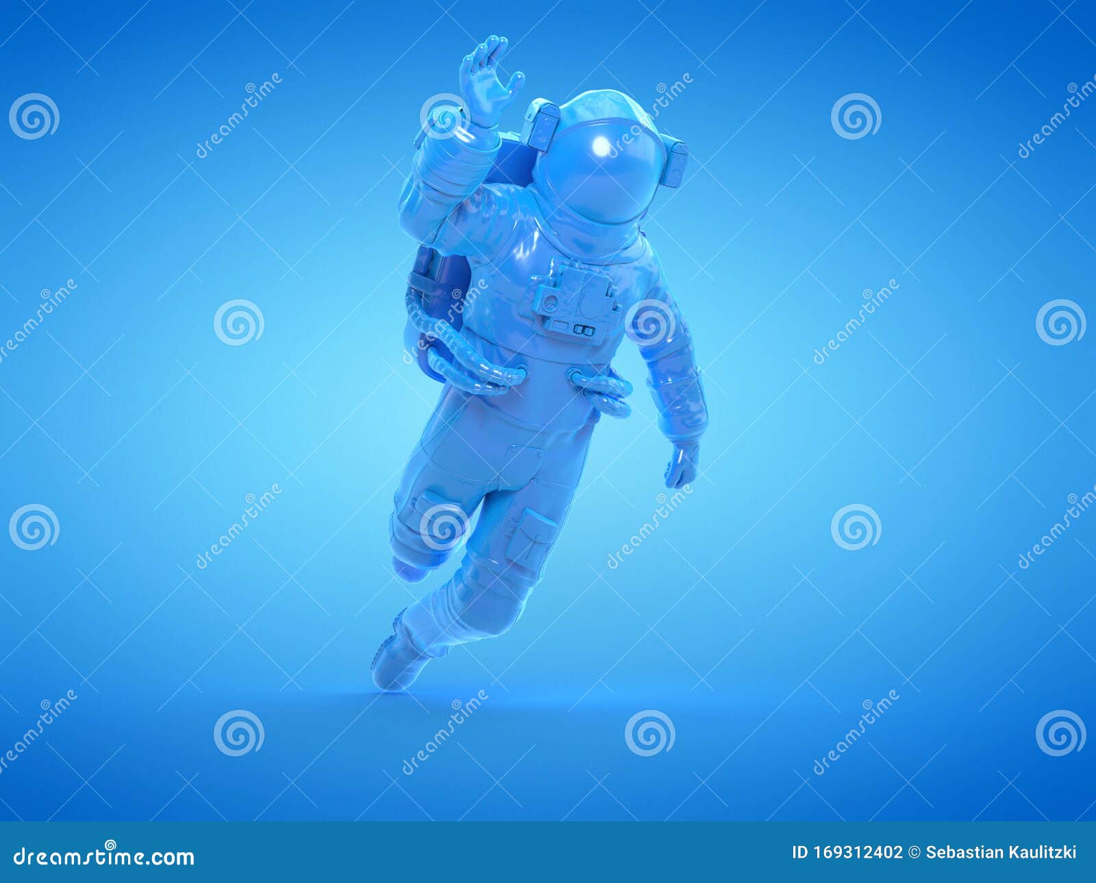 An abstract blue astronaut stock illustration. Illustration of blank ...