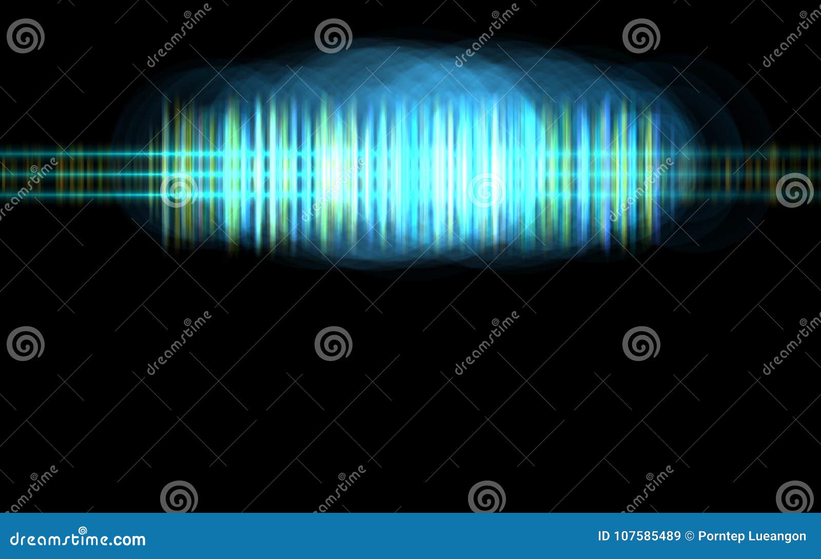 Abstract Blue Audio Spectrum Waveform Stock Illustration - Illustration ...