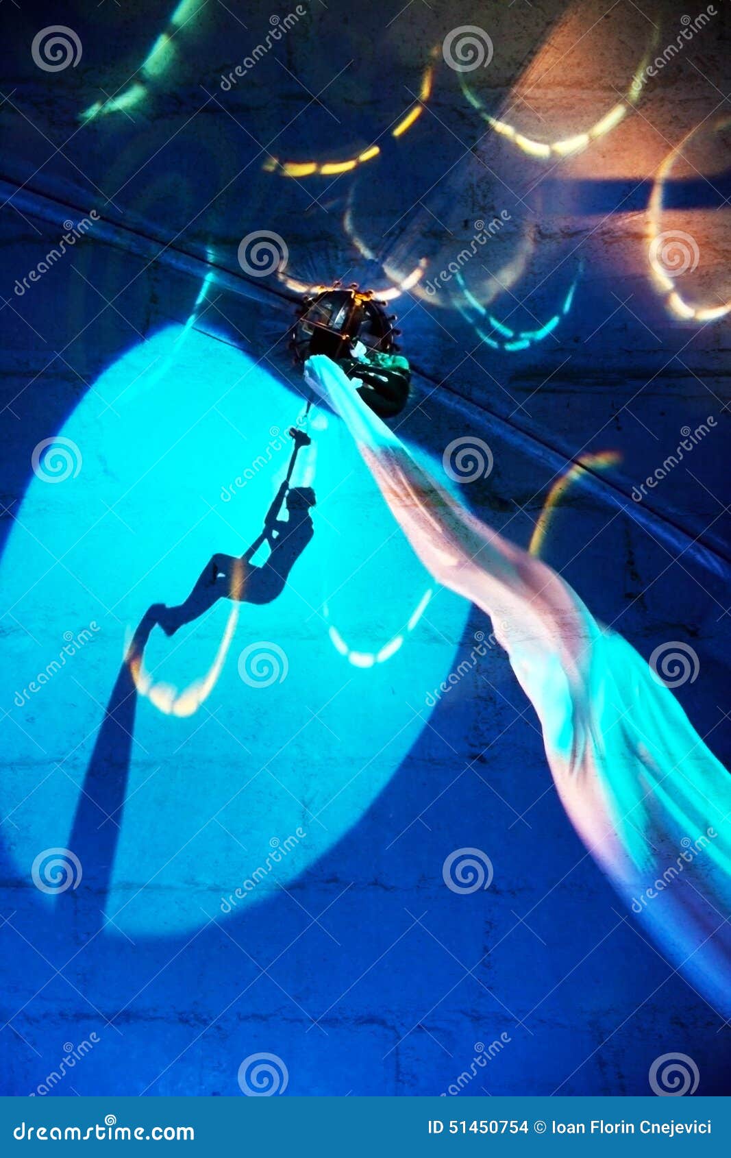 Abstract Blue Background with Acrobat 4 Stock Photo - Image of ideas ...