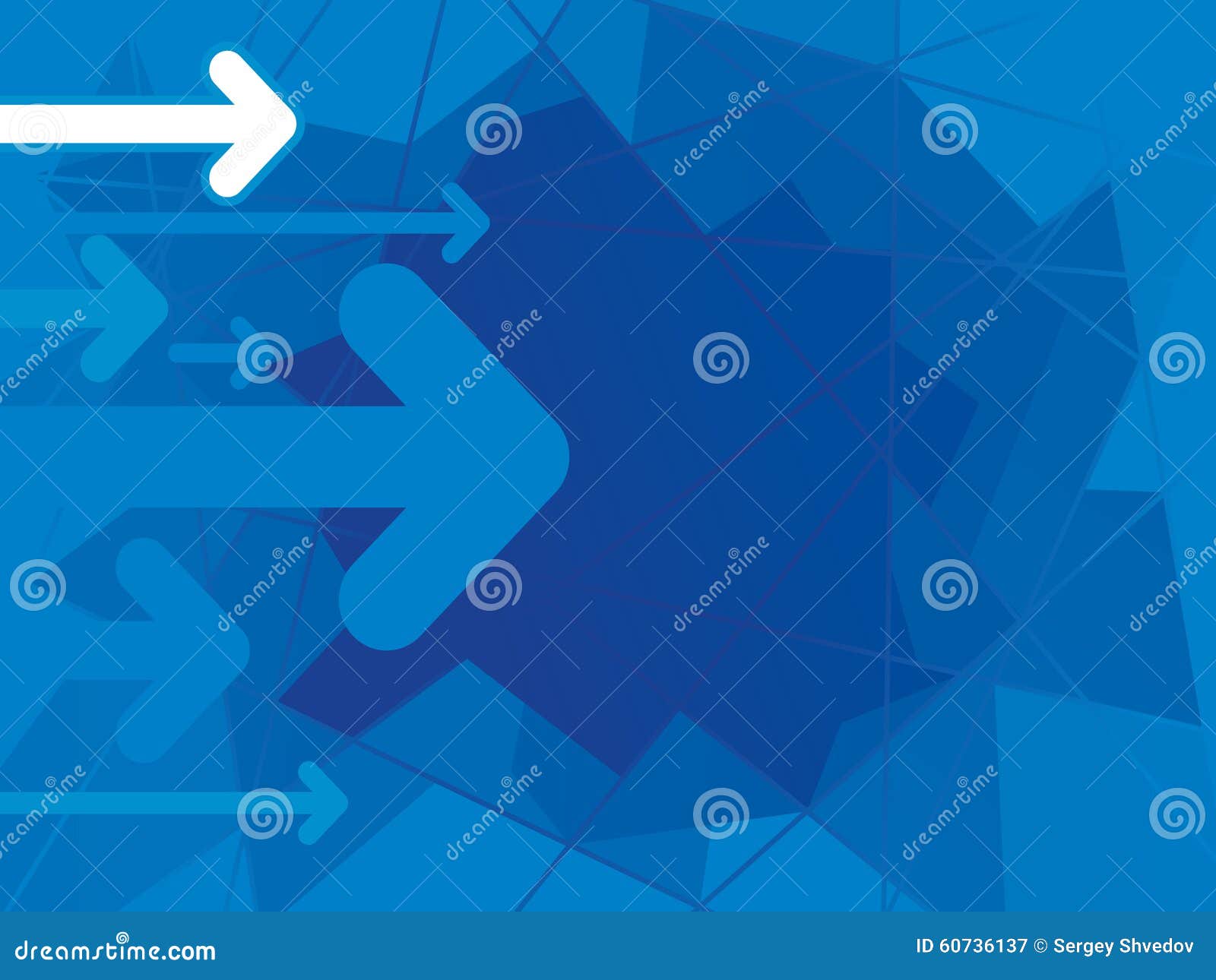Abstract Blue Background with Arrows Stock Vector - Illustration of ...