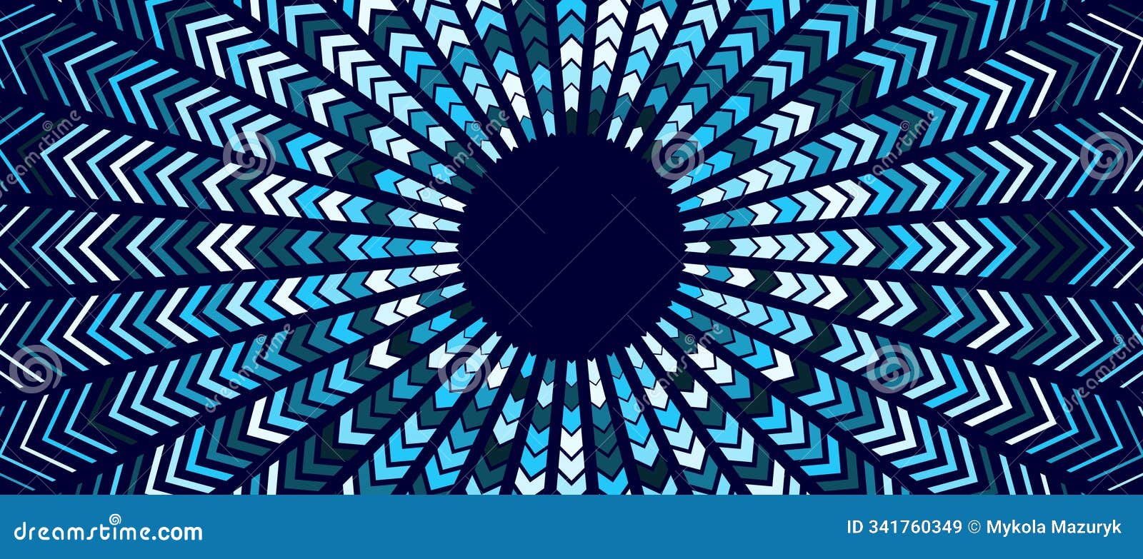 Abstract Blue Background with Arrows Like Sun Rays Stock Vector ...