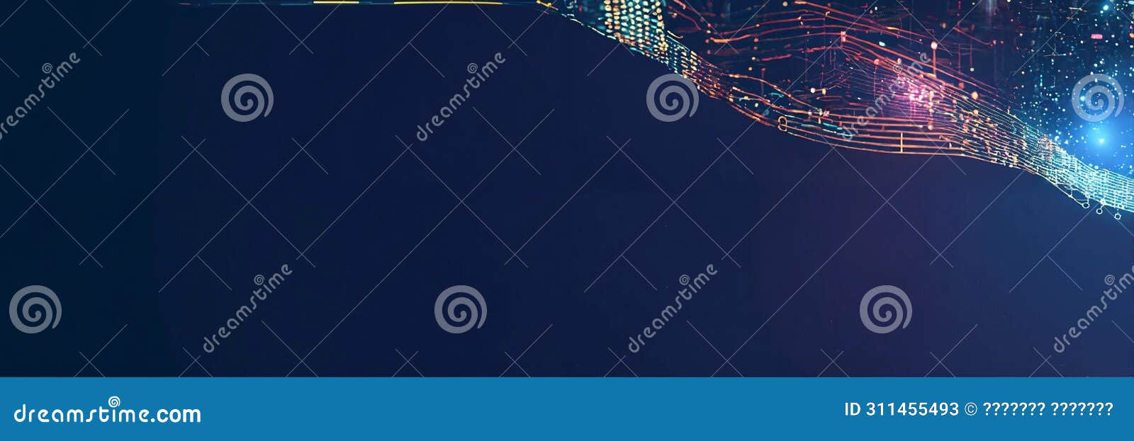 Abstract Blue Background. Background With Artificial Intelligence. Card ...