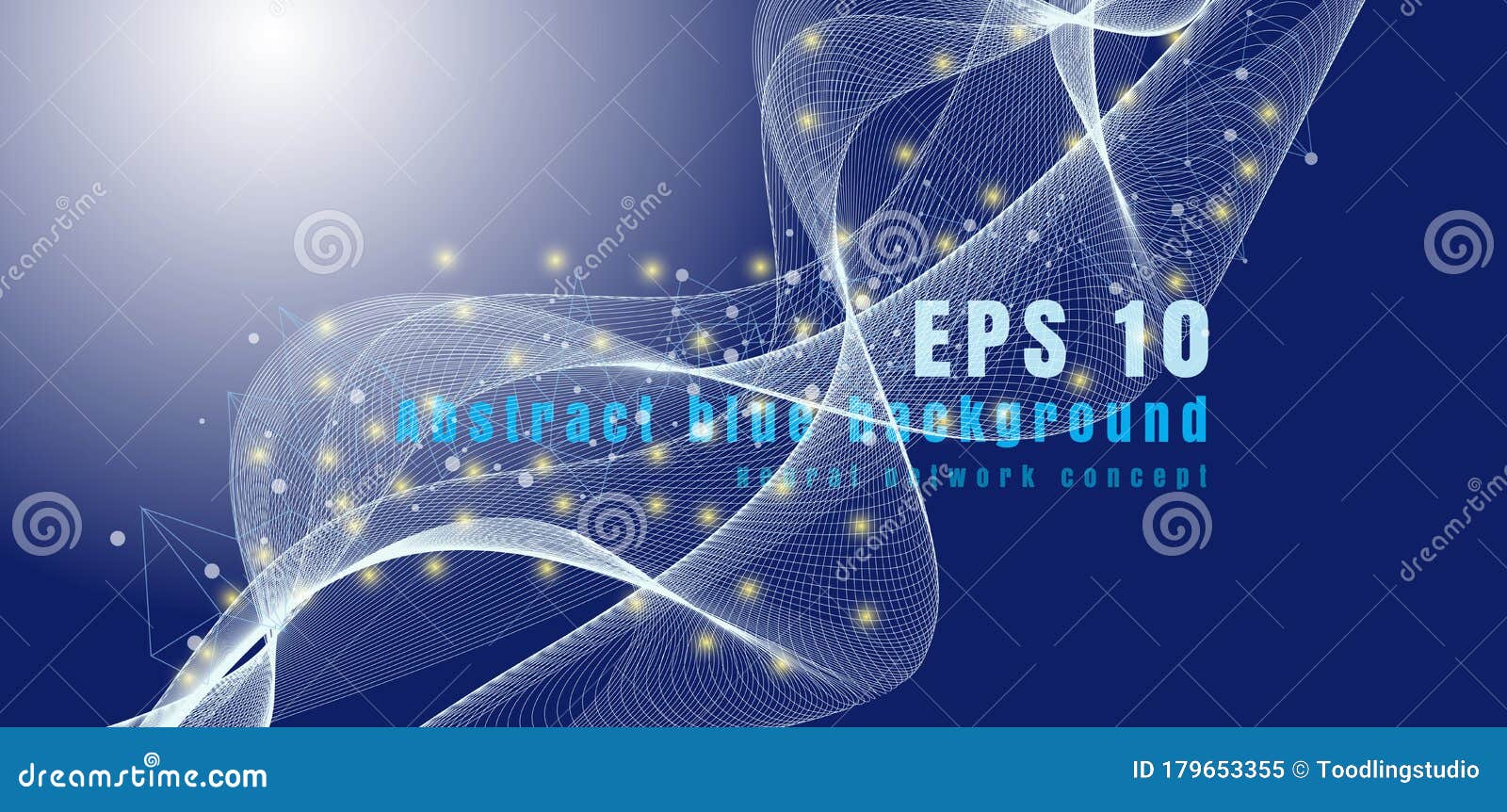 Abstract Blue Background of Big Data Composition. Technological ...