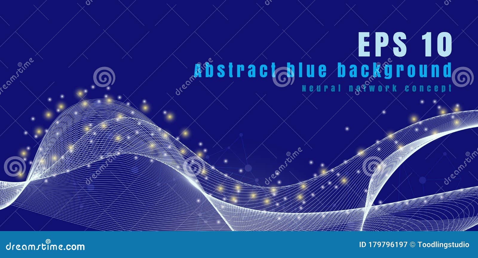 Abstract Blue Background of Big Data Composition. Technological ...