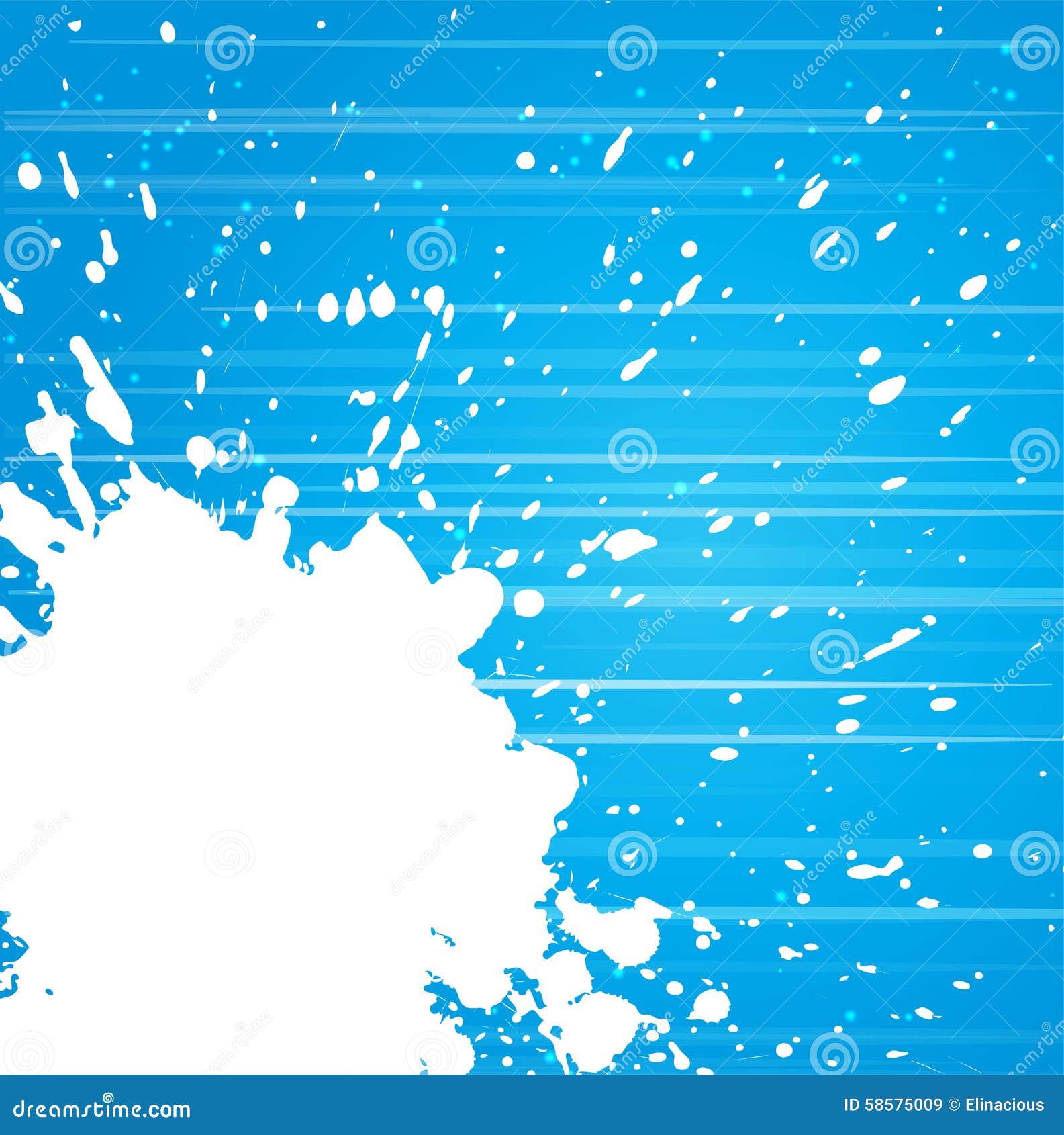 Abstract Blue Background with Big White Splash Stock Vector ...