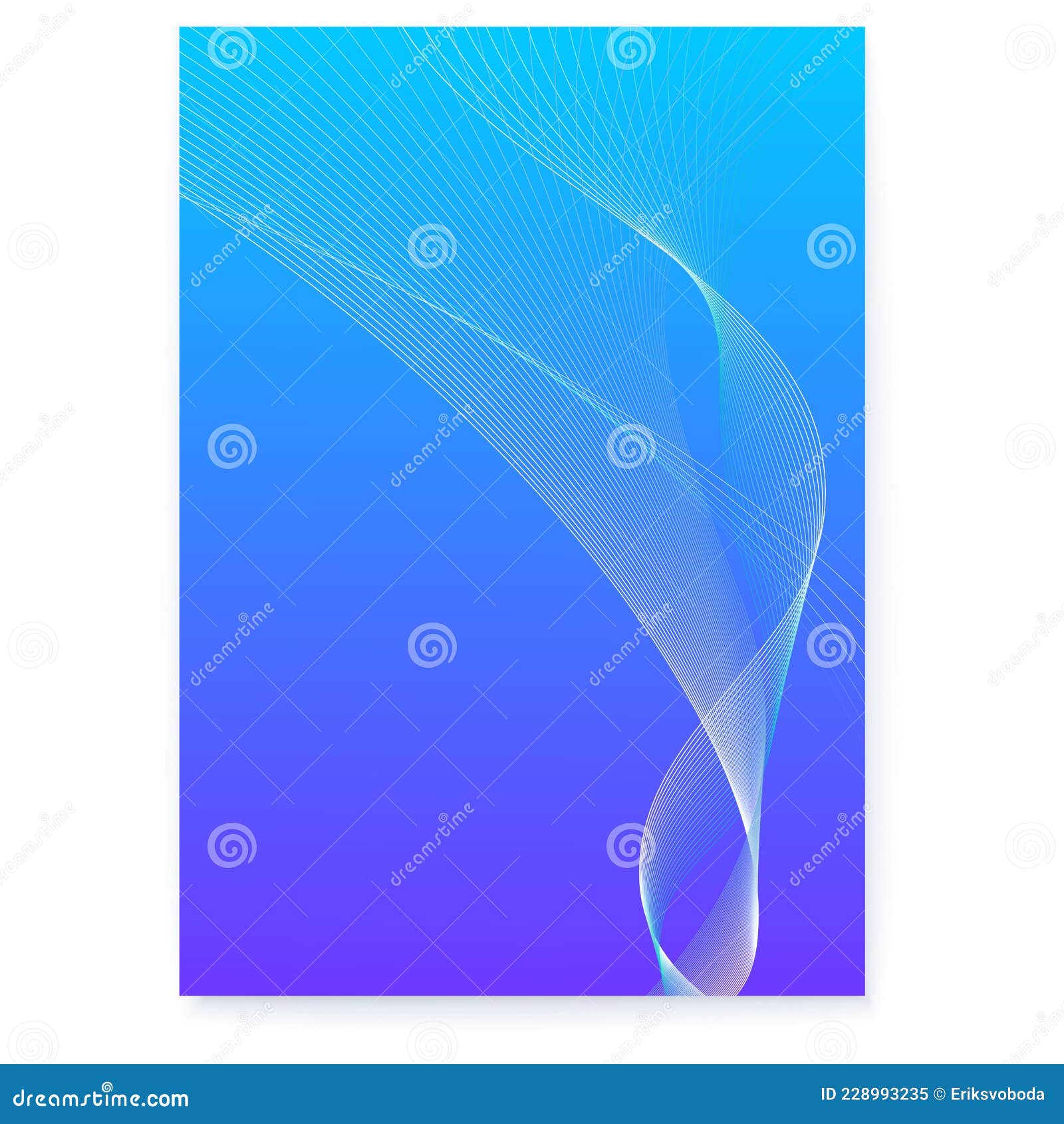 Abstract Blue Background with Blended Lines. Vector Illustration. Stock ...