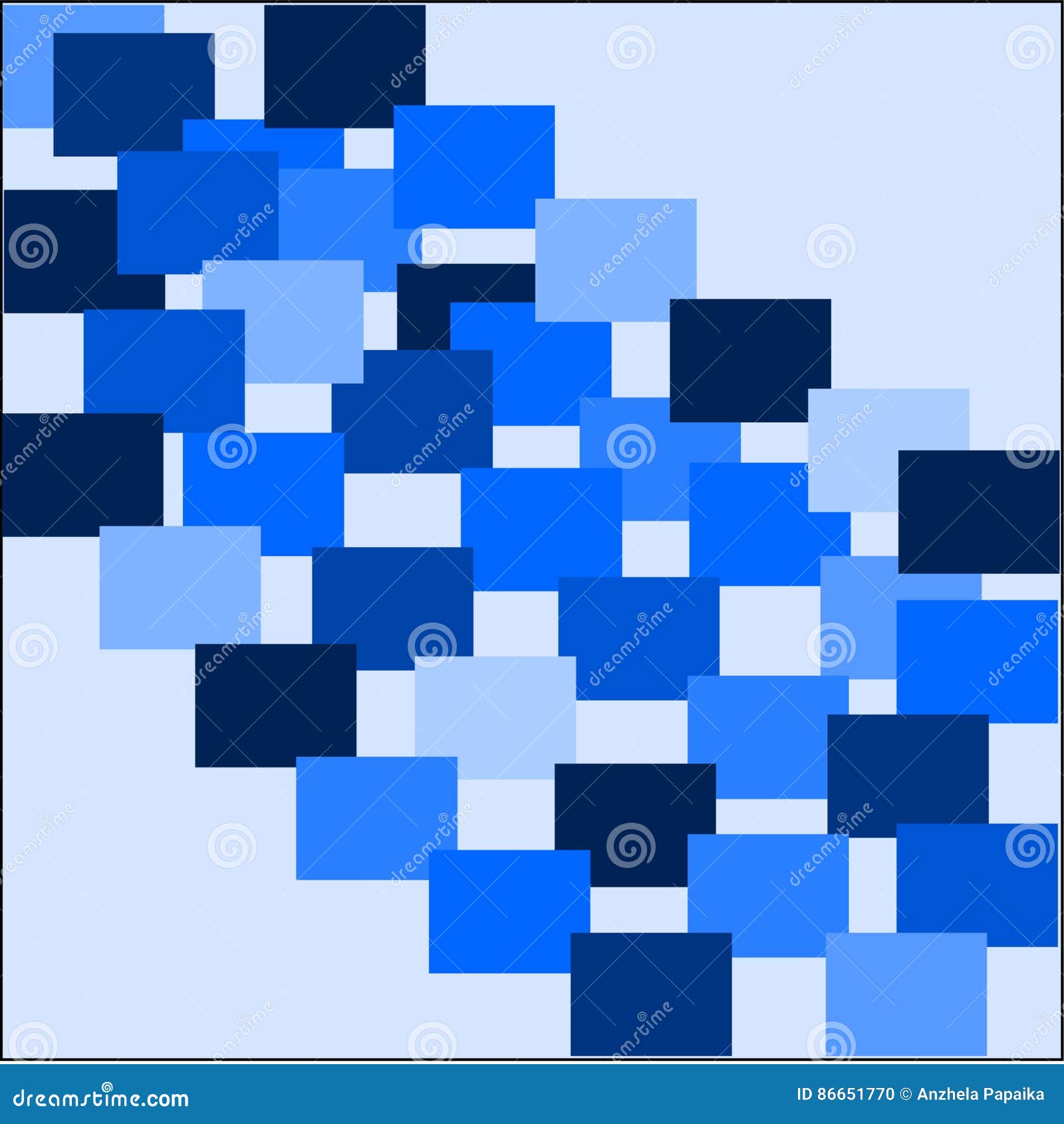 Abstract Blue Background with Blue Colored Light and Dark Squares are ...