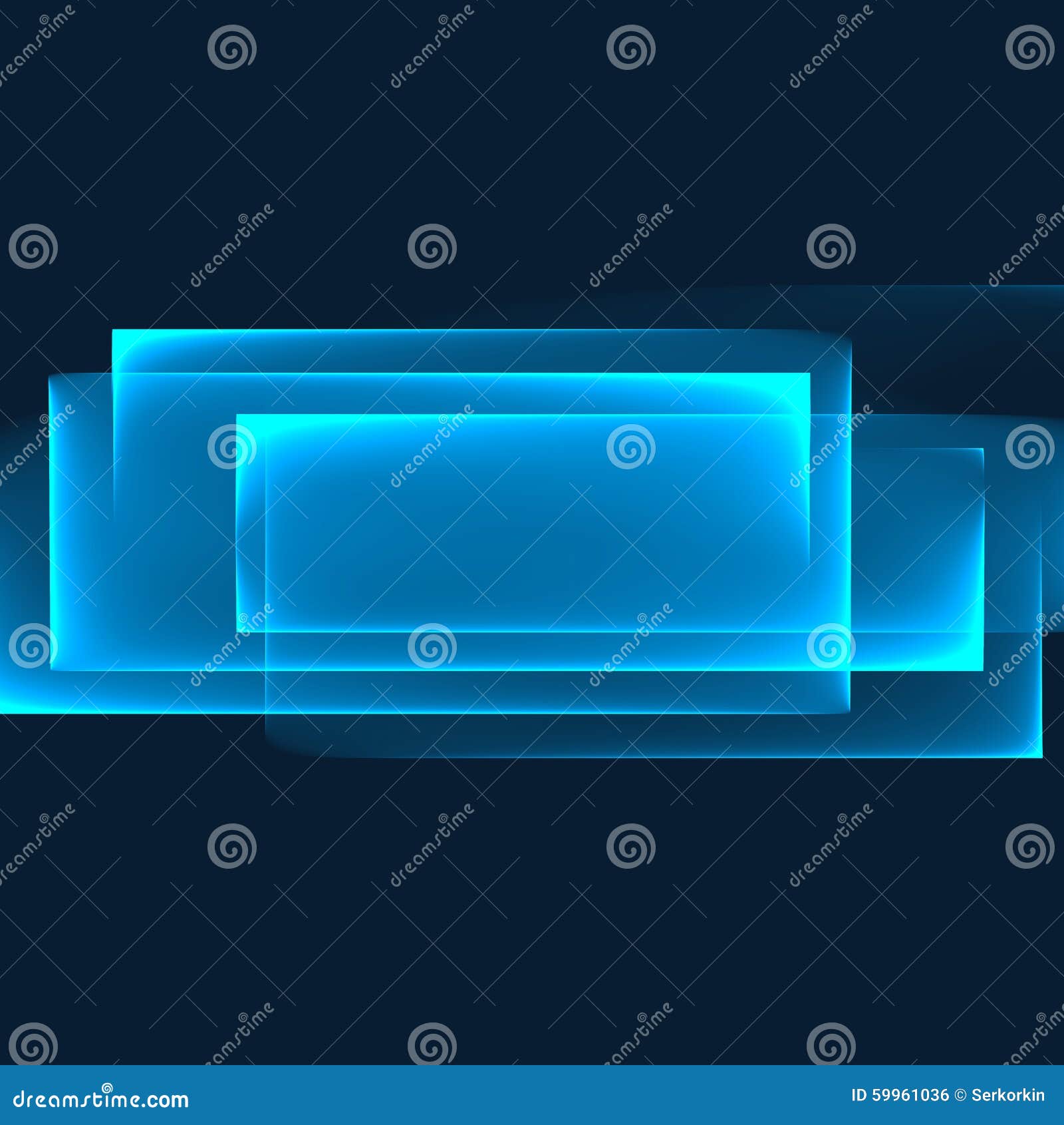 Abstract Blue Background. Bright Blue Rectangular Objects. Geometric ...