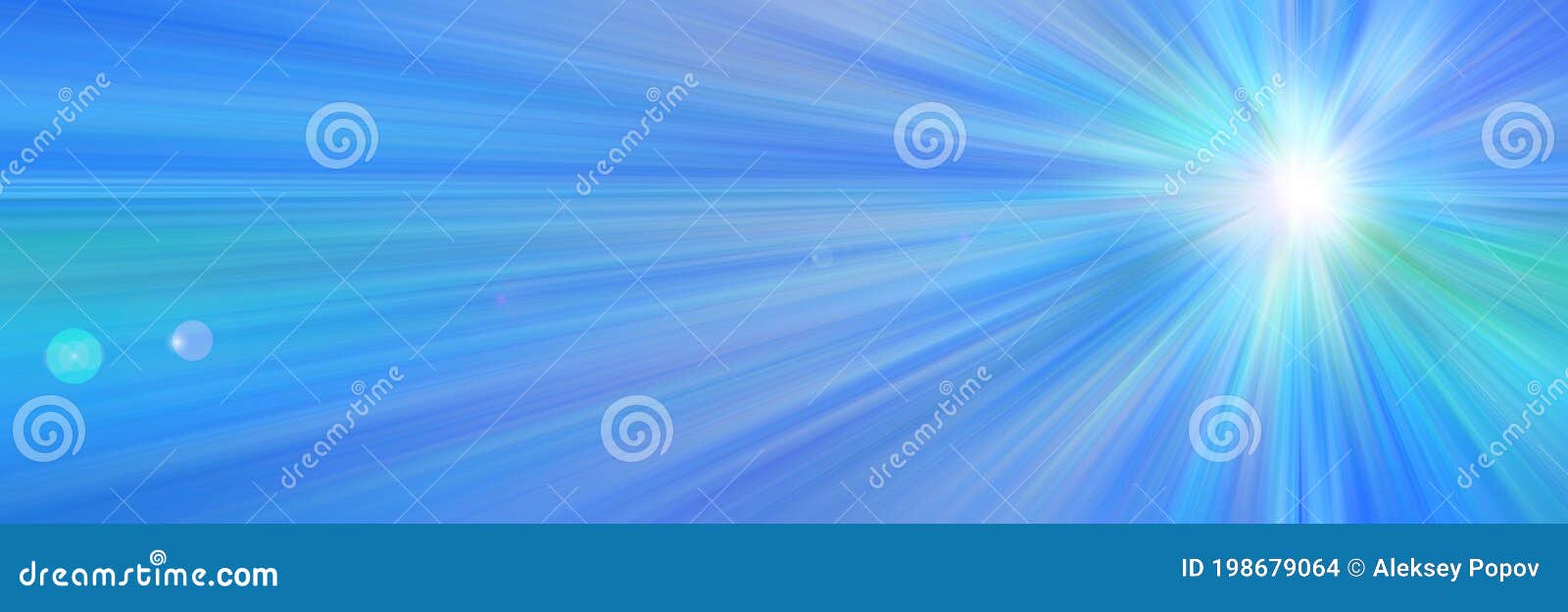 Abstract Blue Background. Bright Flash of Light Stock Illustration ...