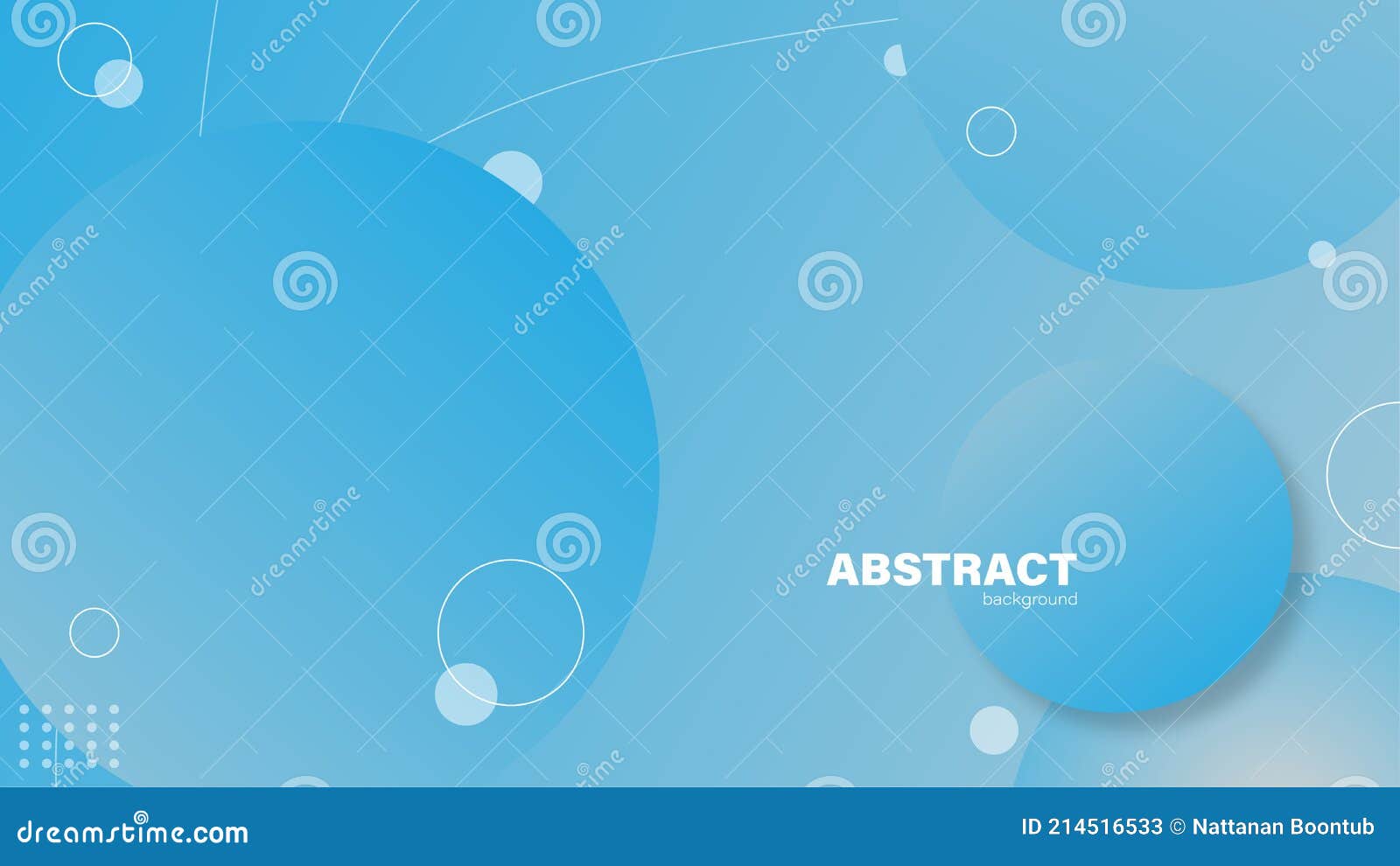 Abstract Blue Background with Circle Geometric, Background with Copy ...