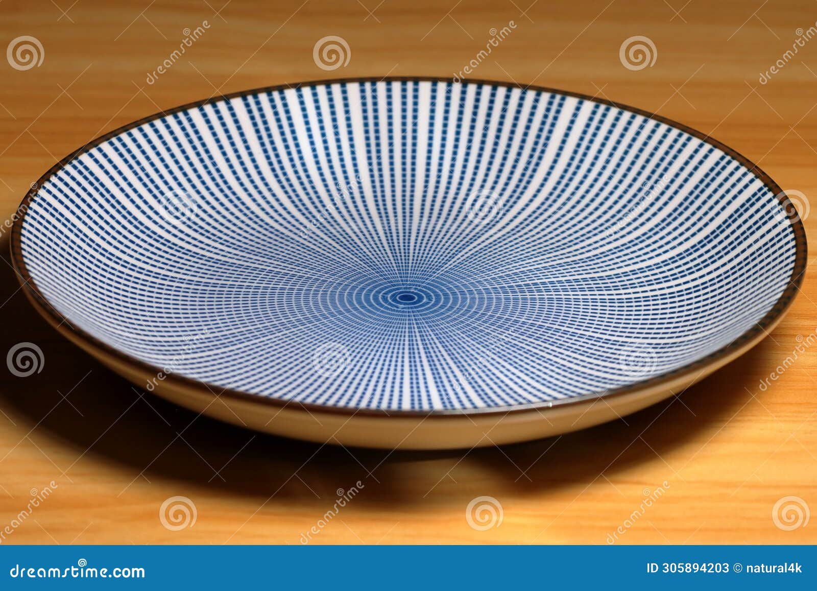 A Posilan Plate with Abstract Blue Background Circles Stock Image ...