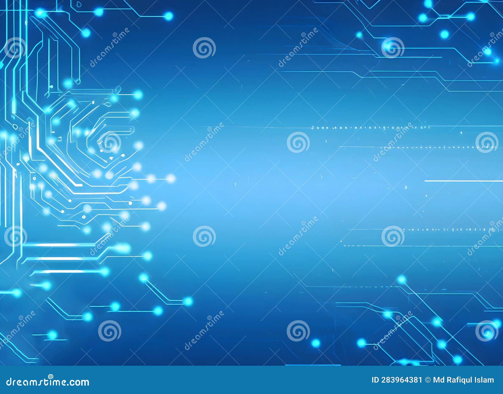 Abstract Blue Background with Circuit Board. Vector Illustration. Eps ...