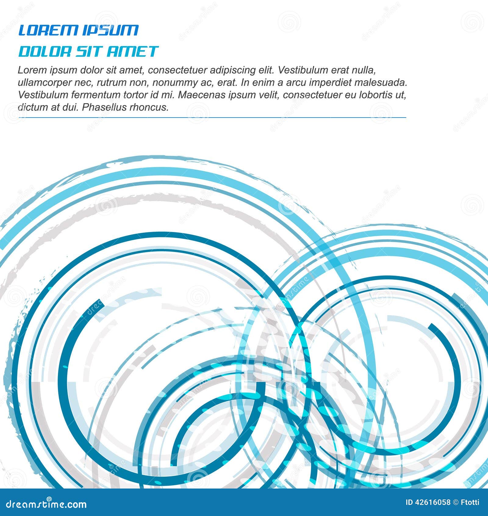 Abstract Blue Background with Circular Elements Stock Vector ...