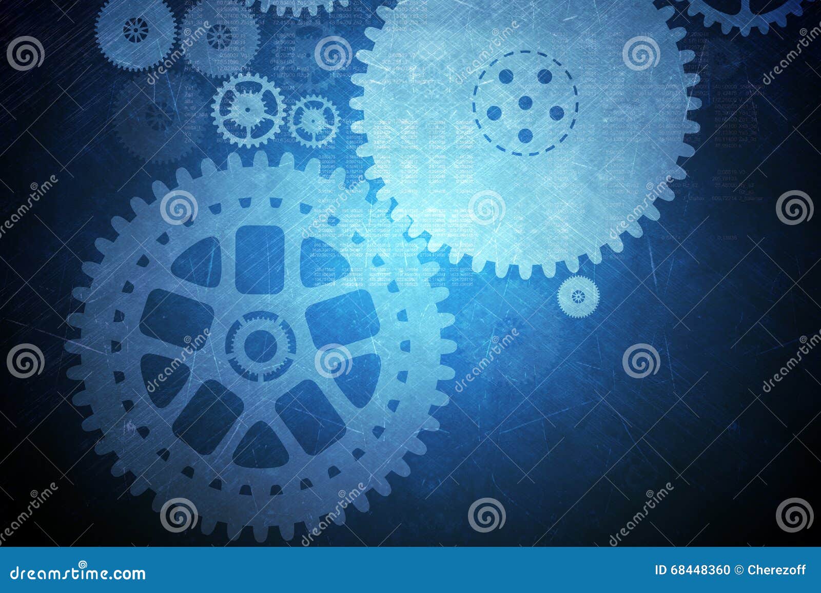 Abstract Blue Background with Cog Wheels Stock Photo - Image of wheels ...
