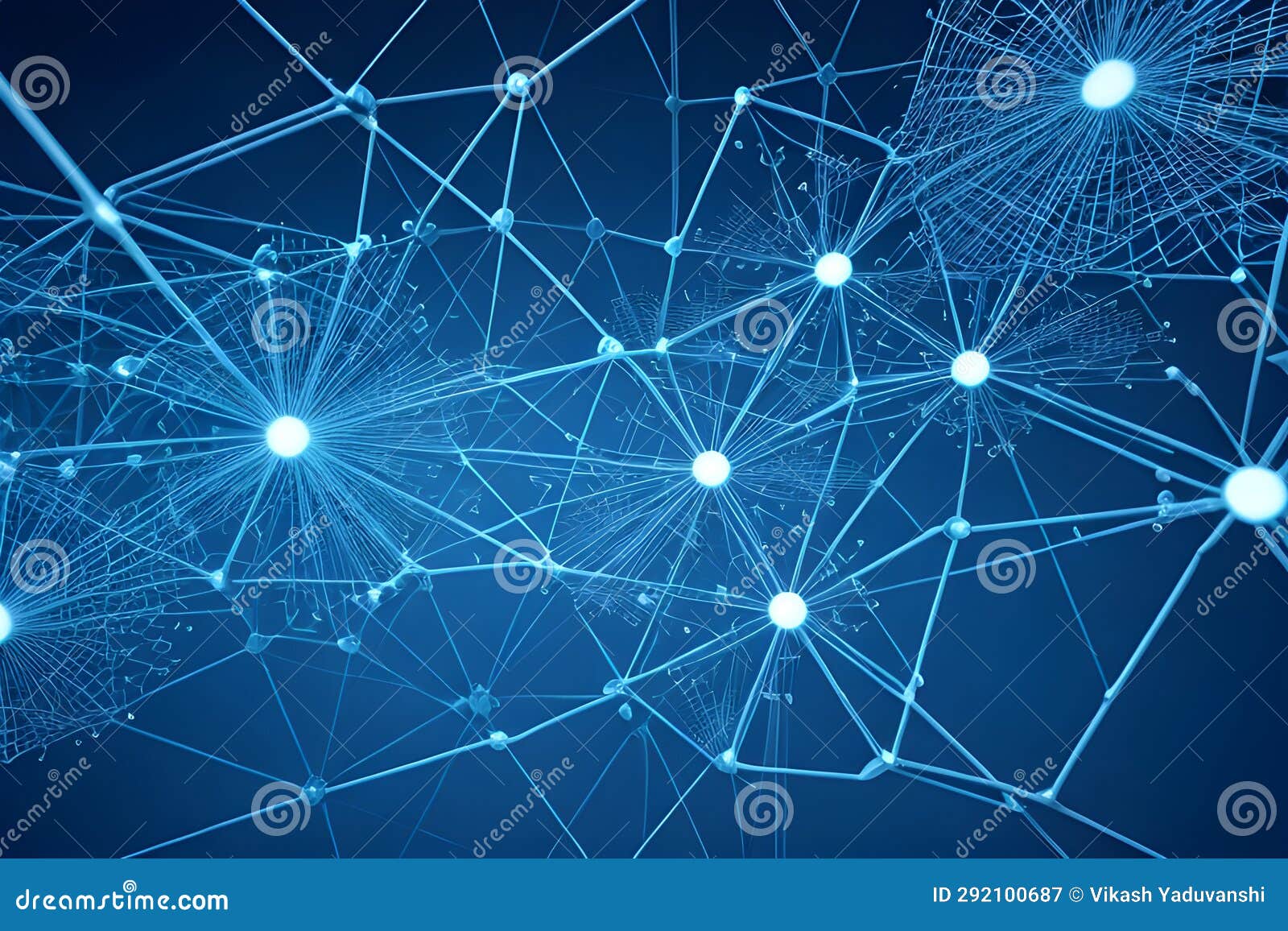 Abstract Blue Background with Connection Lines and Dots Images for ...