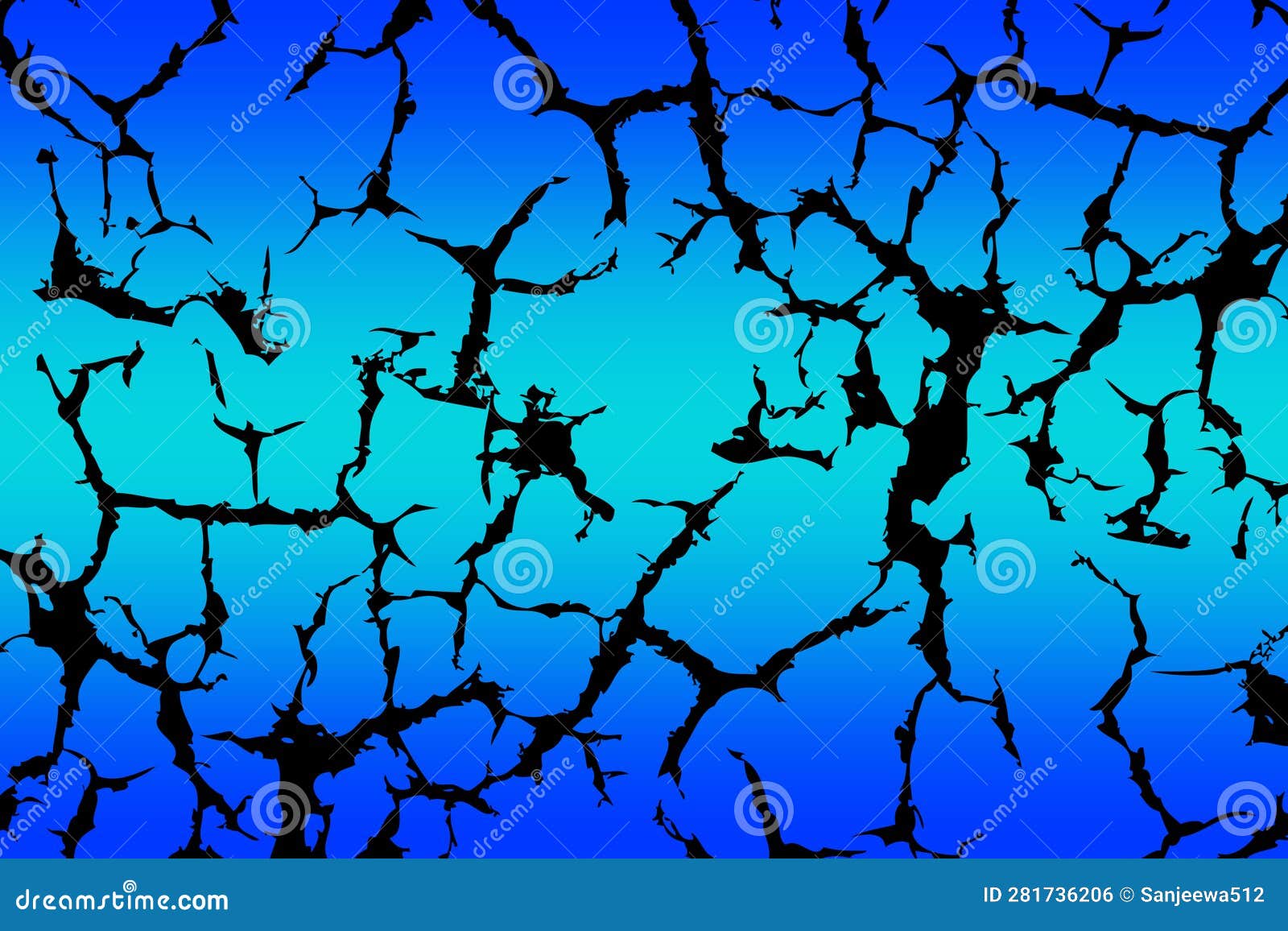 Abstract Blue Background with Cracks in the Ground. Stock Illustration ...