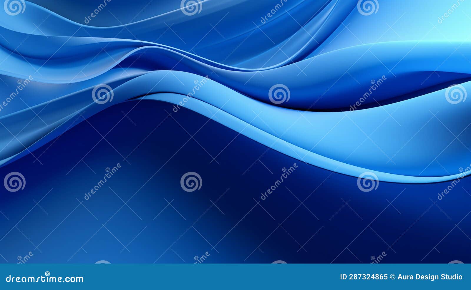 Abstract Blue Background with Curve 3d Rendering Stock Illustration ...