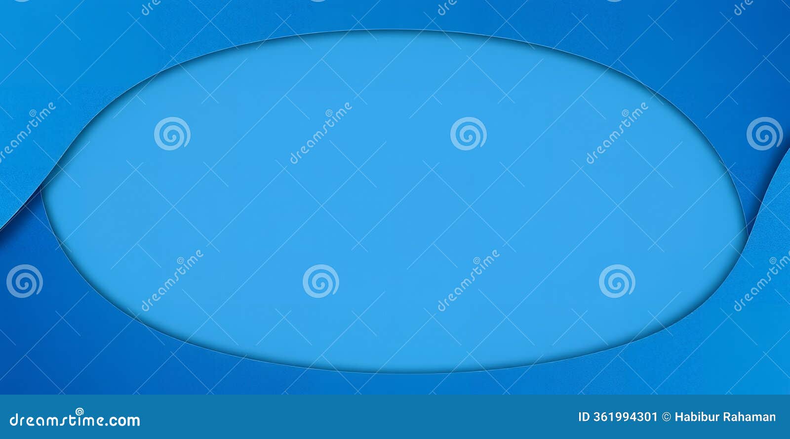 Abstract Blue Background with a Cutout Oval Stock Illustration ...