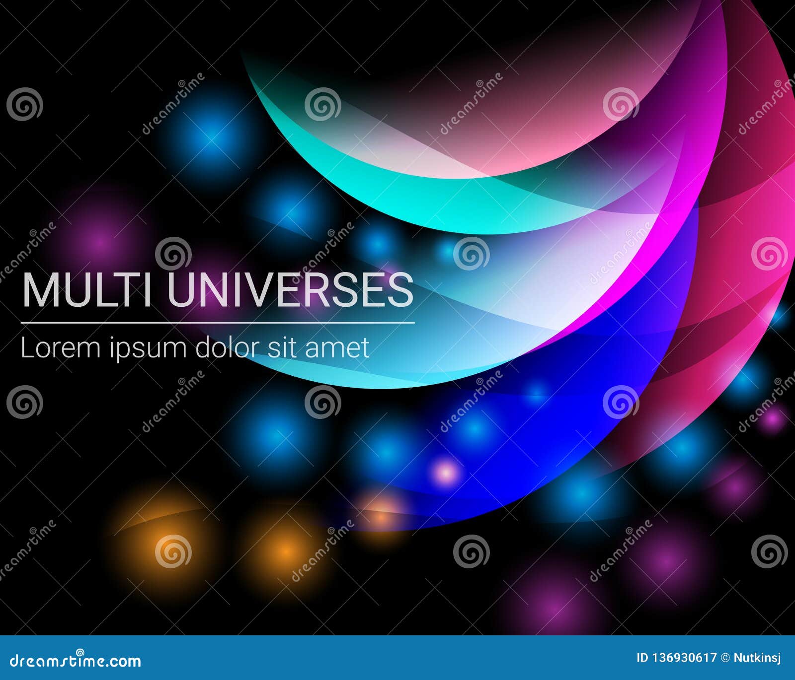 Multi Universes stock vector. Illustration of glow, concept - 136930617