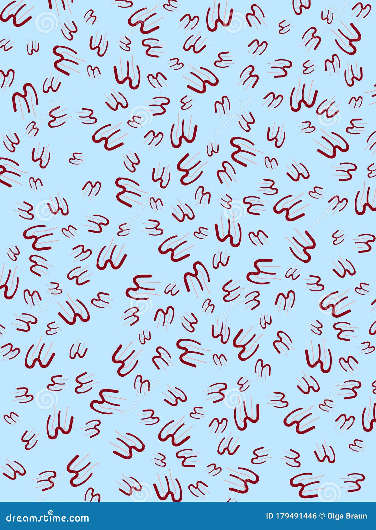 Abstract Blue Background with Decorative M-shaped Lines. Stock Vector ...