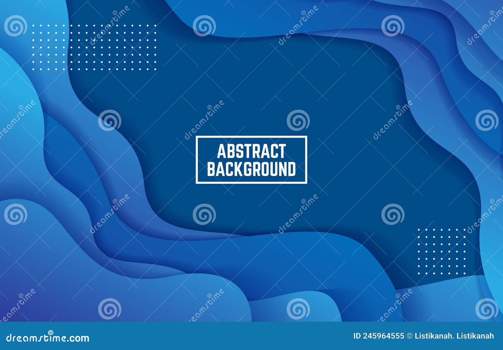 Abstract Paper Cut Blue Background Design Stock Vector - Illustration ...