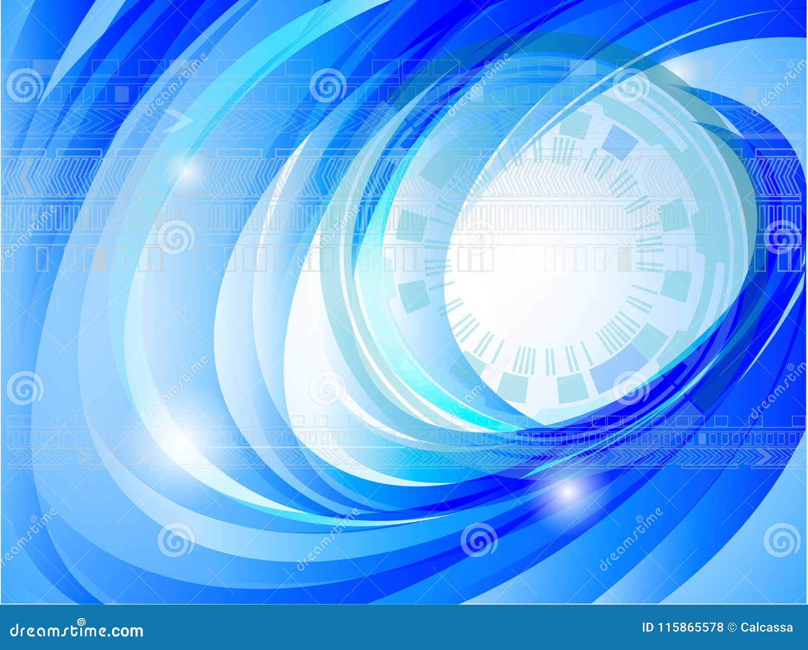 Abstract Blue Background with Digital Shadow Stock Vector ...