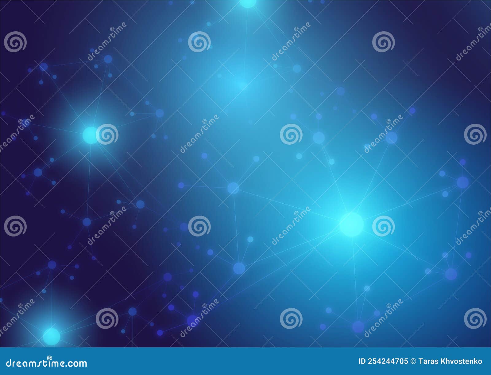 Abstract Blue Background Dots Connected Stock Vector - Illustration of ...