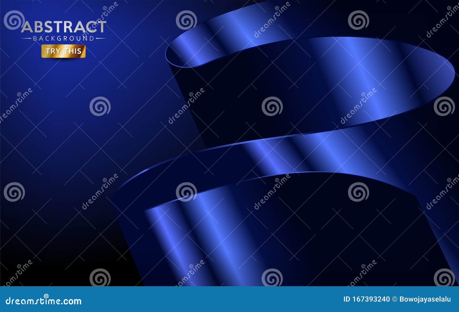 Abstract Blue Background with Dynamic Shape and Lines Stock Vector ...