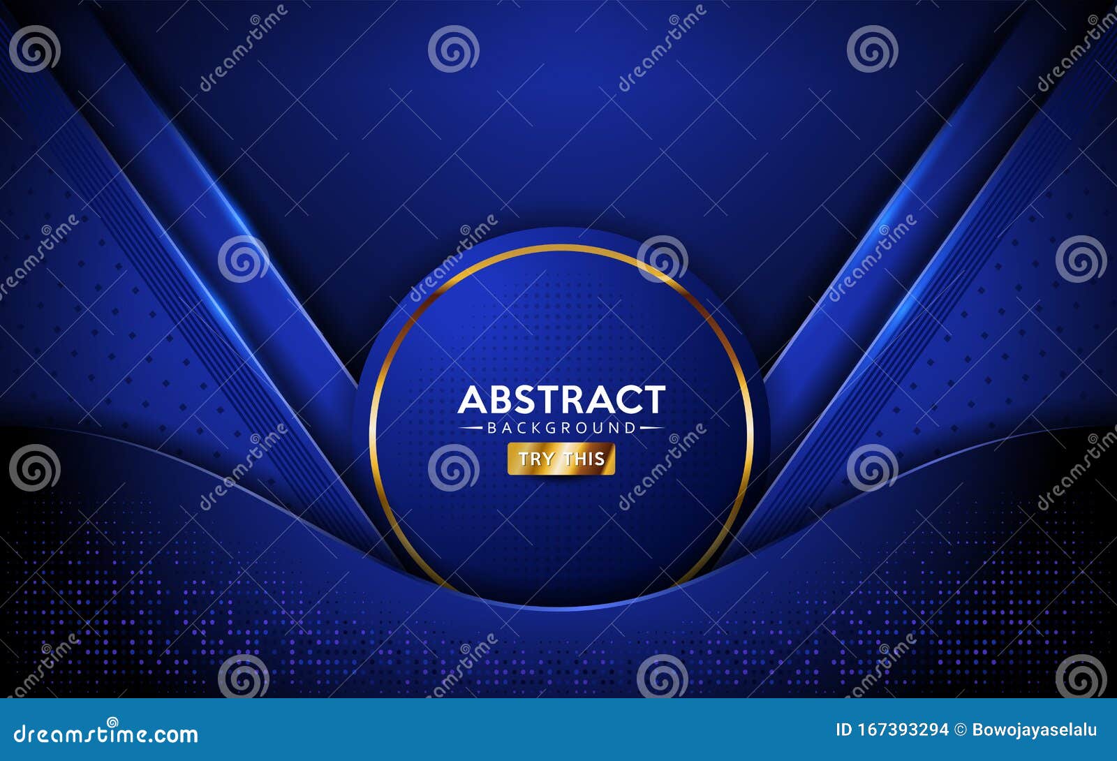 Abstract Blue Background with Dynamic Shape and Lines Stock Vector ...