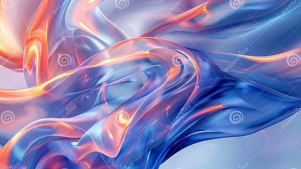 Abstract Blue Background with Dynamic Swirls and Fluid Patterns Stock ...