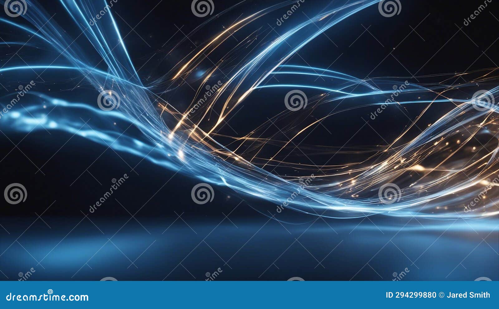 Abstract Blue Background _A Blue Energy Field with Dynamic Curves and ...