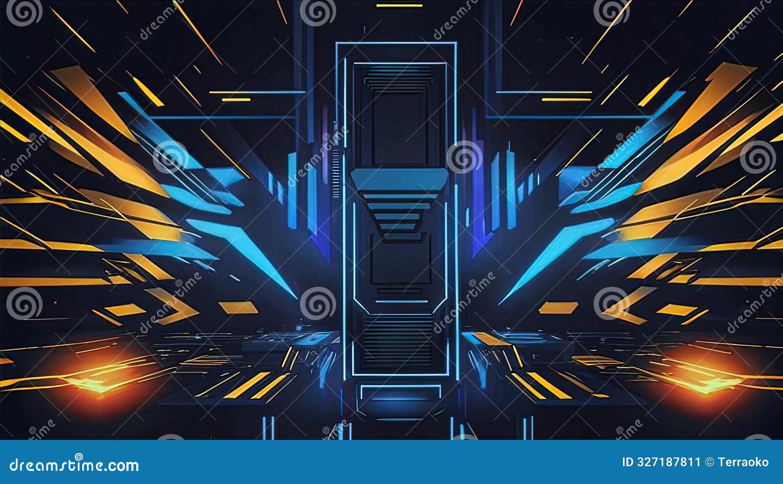 Abstract Blue Background for Flyer, Graphic Design with Rectangular ...