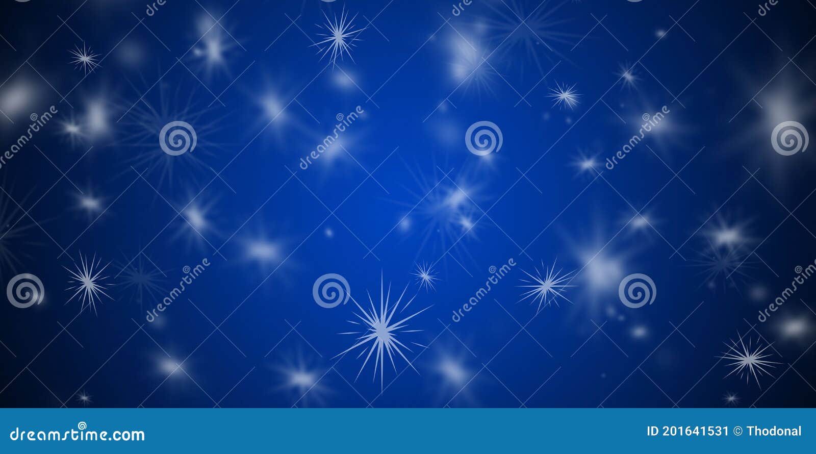 Abstract Blue Background with Flying Stars Stock Illustration ...