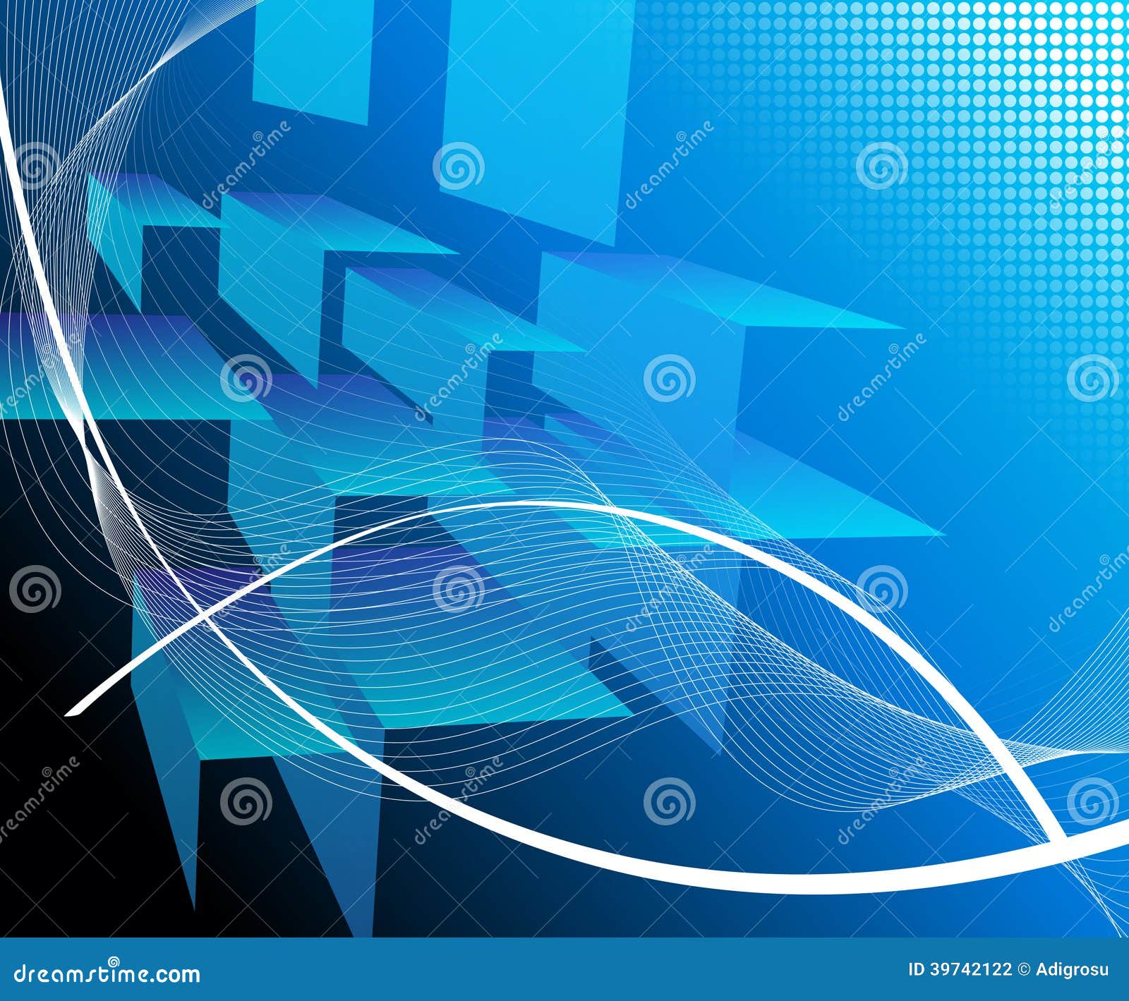 Abstract blue background stock vector. Illustration of gradient - 39742122