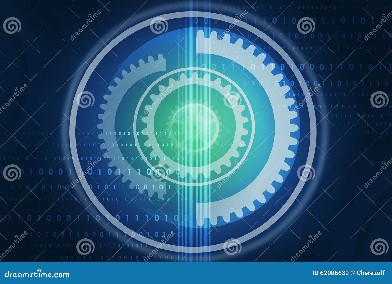 Abstract Blue Background with Gears Stock Illustration - Illustration ...