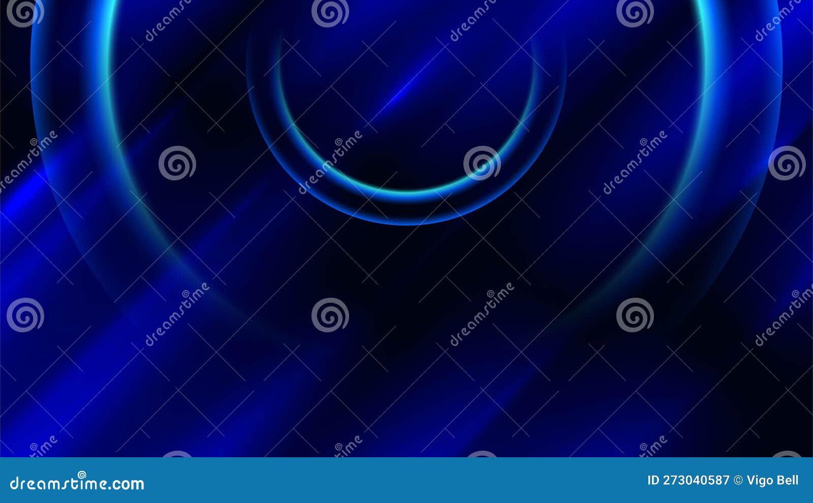 Abstract Blue Background with Glowing Circles. Vector Illustration for ...