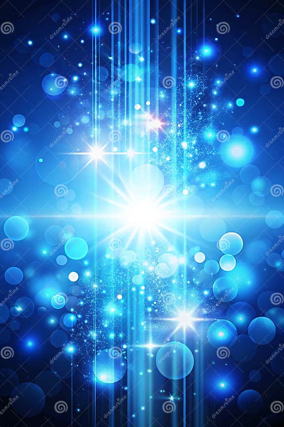 Abstract Blue Background with Glowing Effect Stock Illustration ...