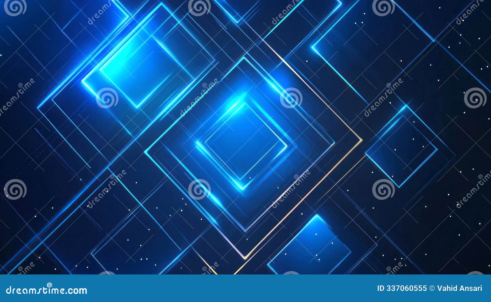 Abstract Blue Background with Glowing Geometric Lines. Modern Blue ...
